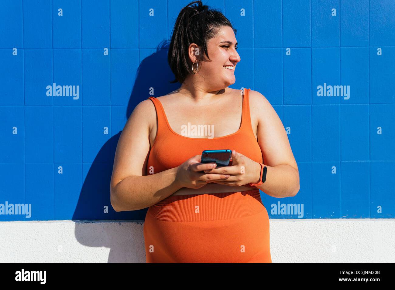 smiling, summer, body positivity, plus-size-model, smile, summers Stock ...