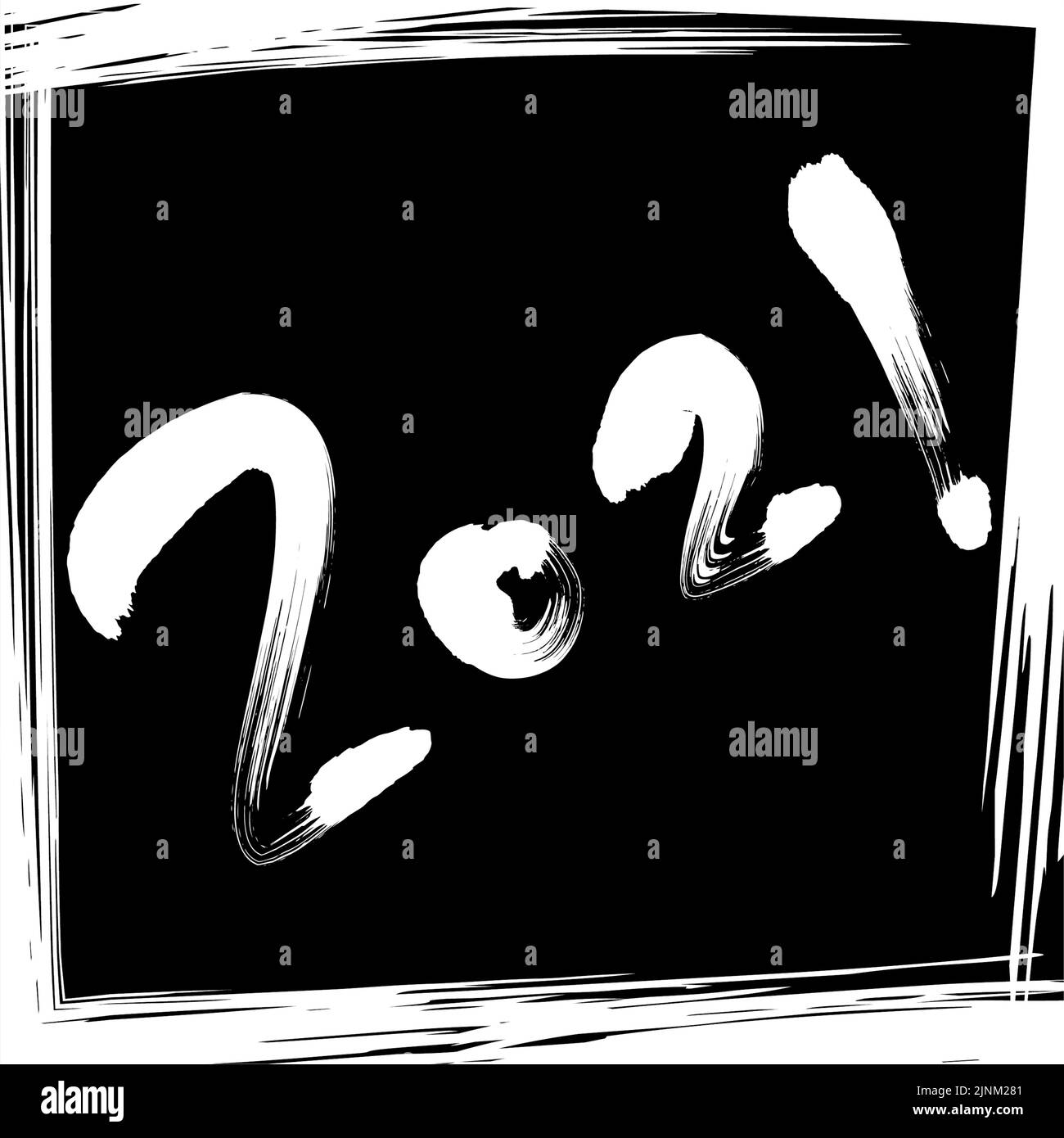 Calligraphy Illustration of AD 2021: New Year's card material Stock ...