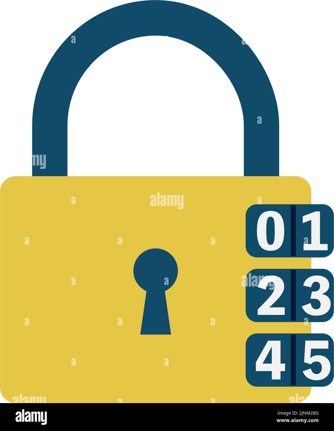 Illustration of a locked dial-type padlock Stock Vector Image & Art - Alamy