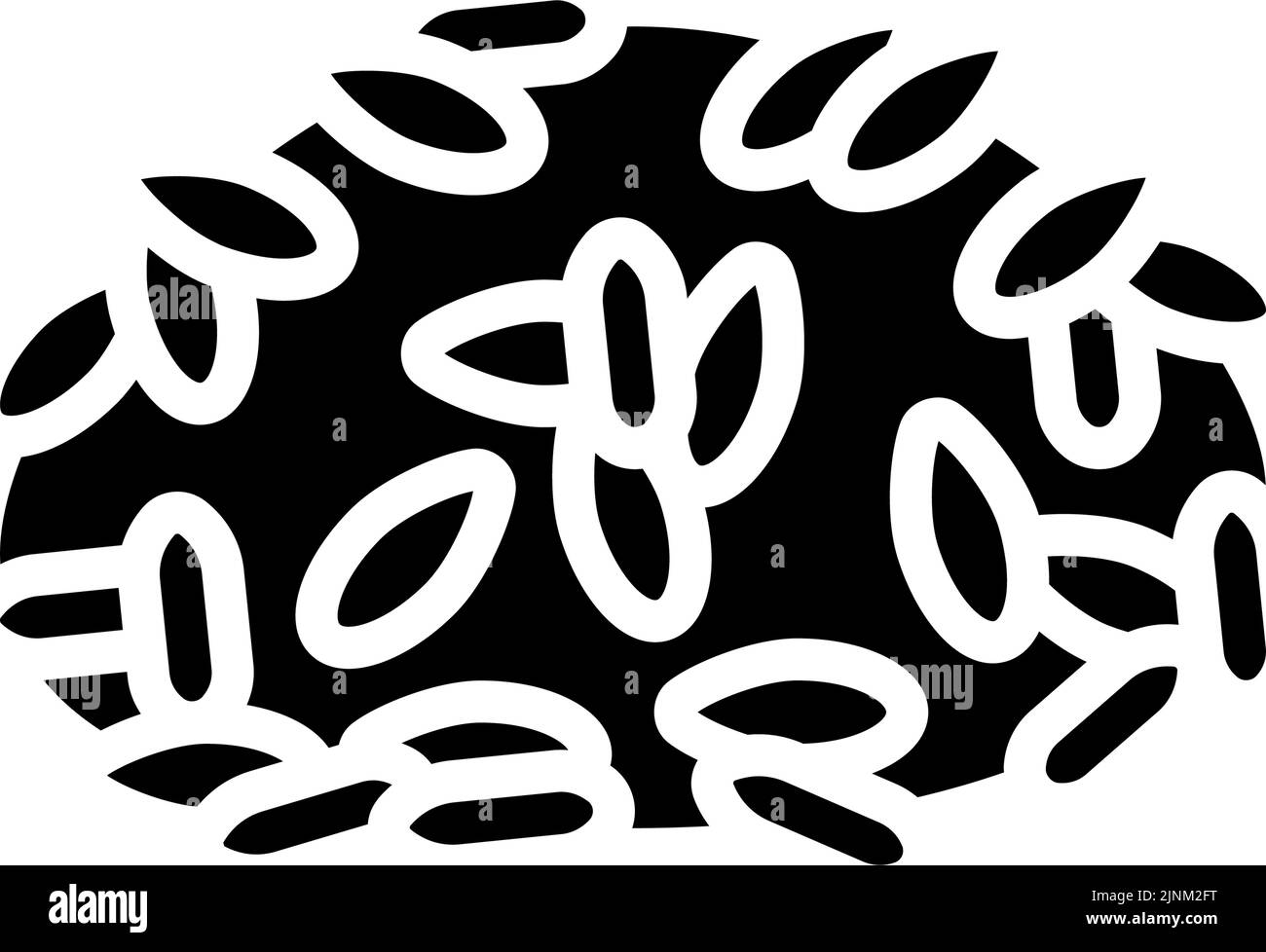 long grain white rice glyph icon vector illustration Stock Vector Image ...