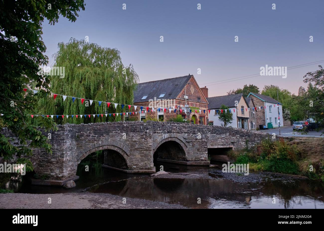 The Clun Bridge spanning the River Clun, near Craven Arms, Shropshire ...