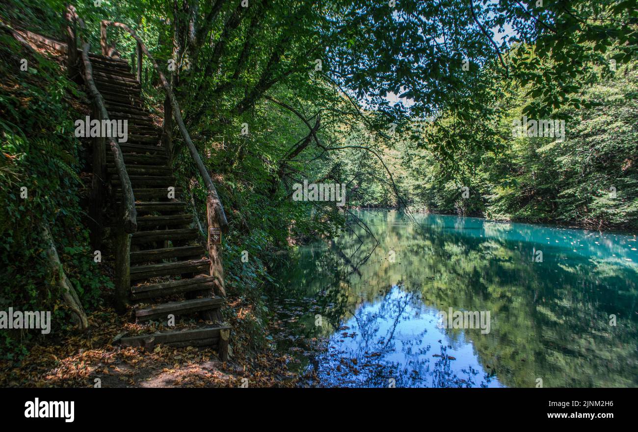 Pathway by the river Stock Photo - Alamy