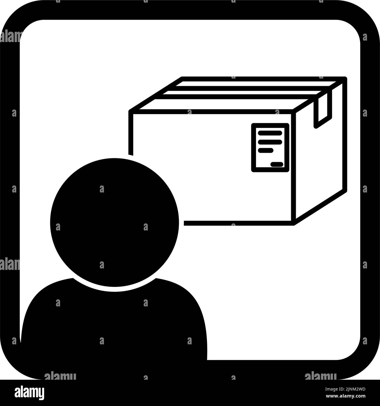 Icon illustration of delivery of goods Stock Vector Image & Art - Alamy