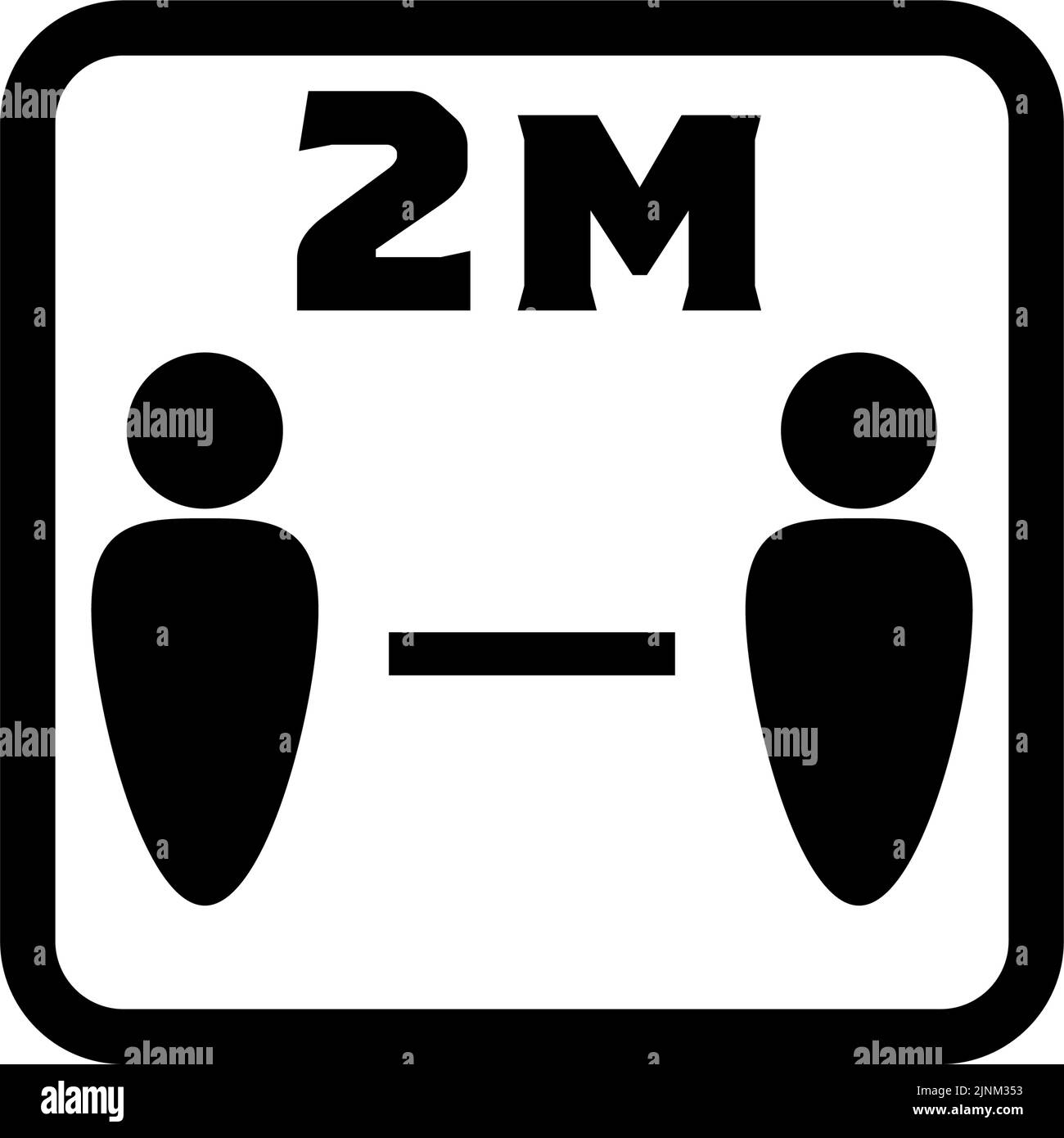 Simple icon illustration of social distance Stock Vector Image & Art ...