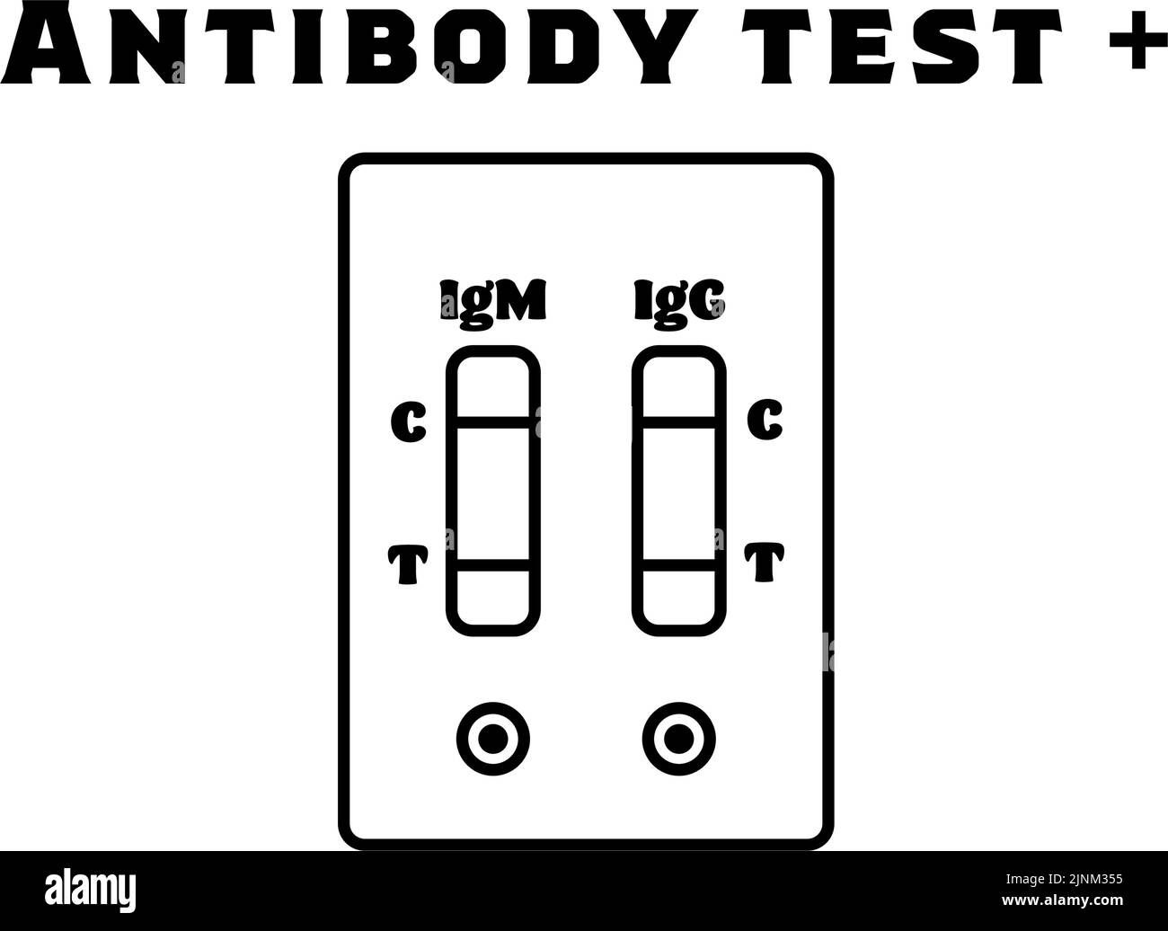Illustration showing positive result by antibody test Stock Vector ...