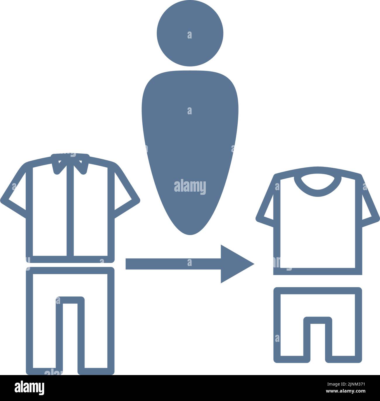 Simple icon illustration of changing clothes Stock Vector Image & Art ...