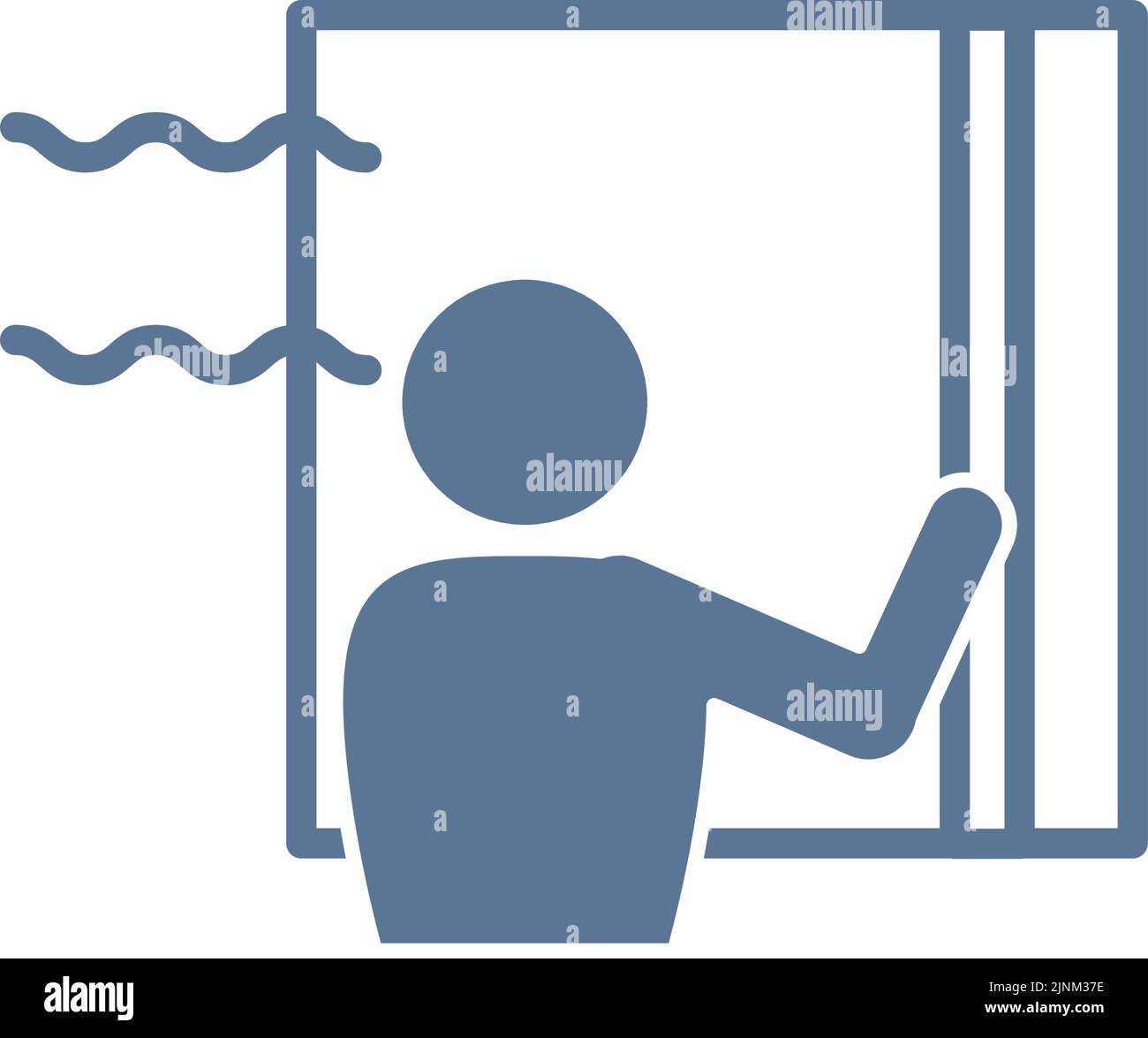 Illustration of opening windows for ventilation Stock Vector Image ...