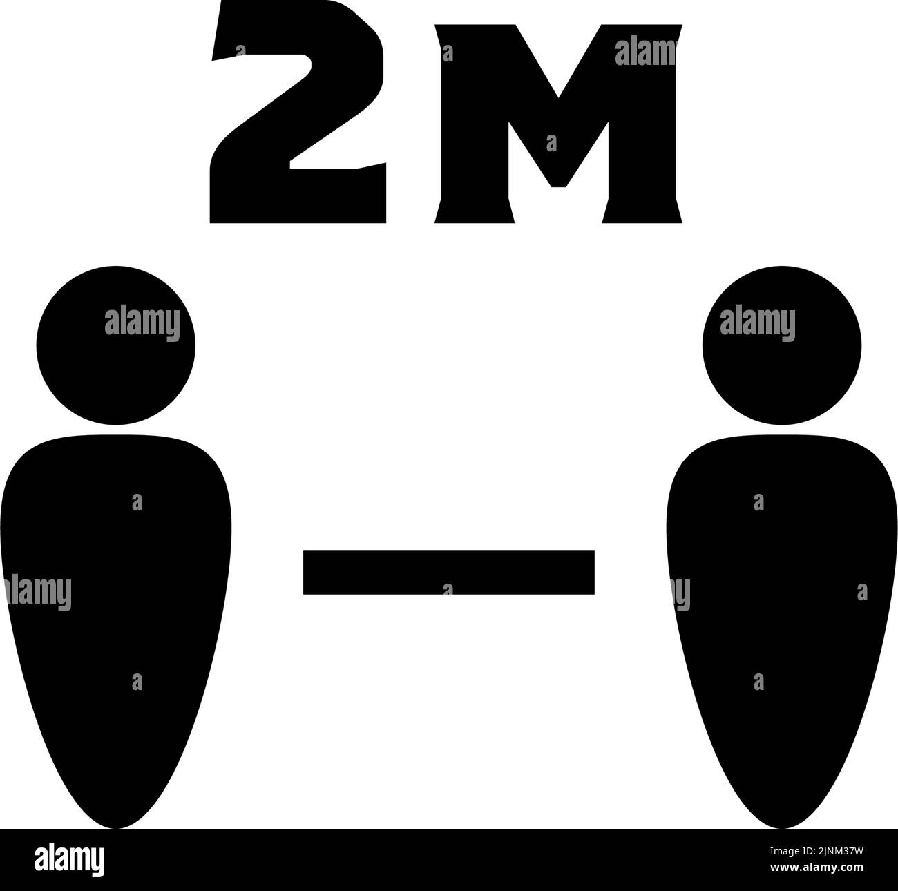 Simple icon illustration of social distance Stock Vector Image & Art ...