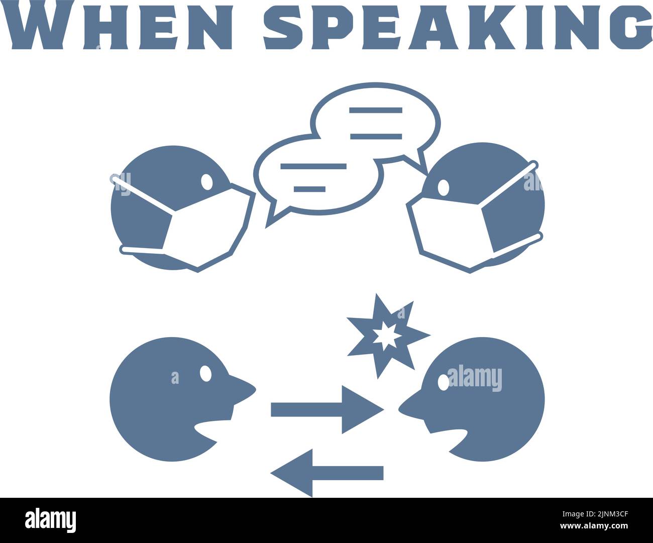 Icon illustration showing points to note when talking Stock Vector ...