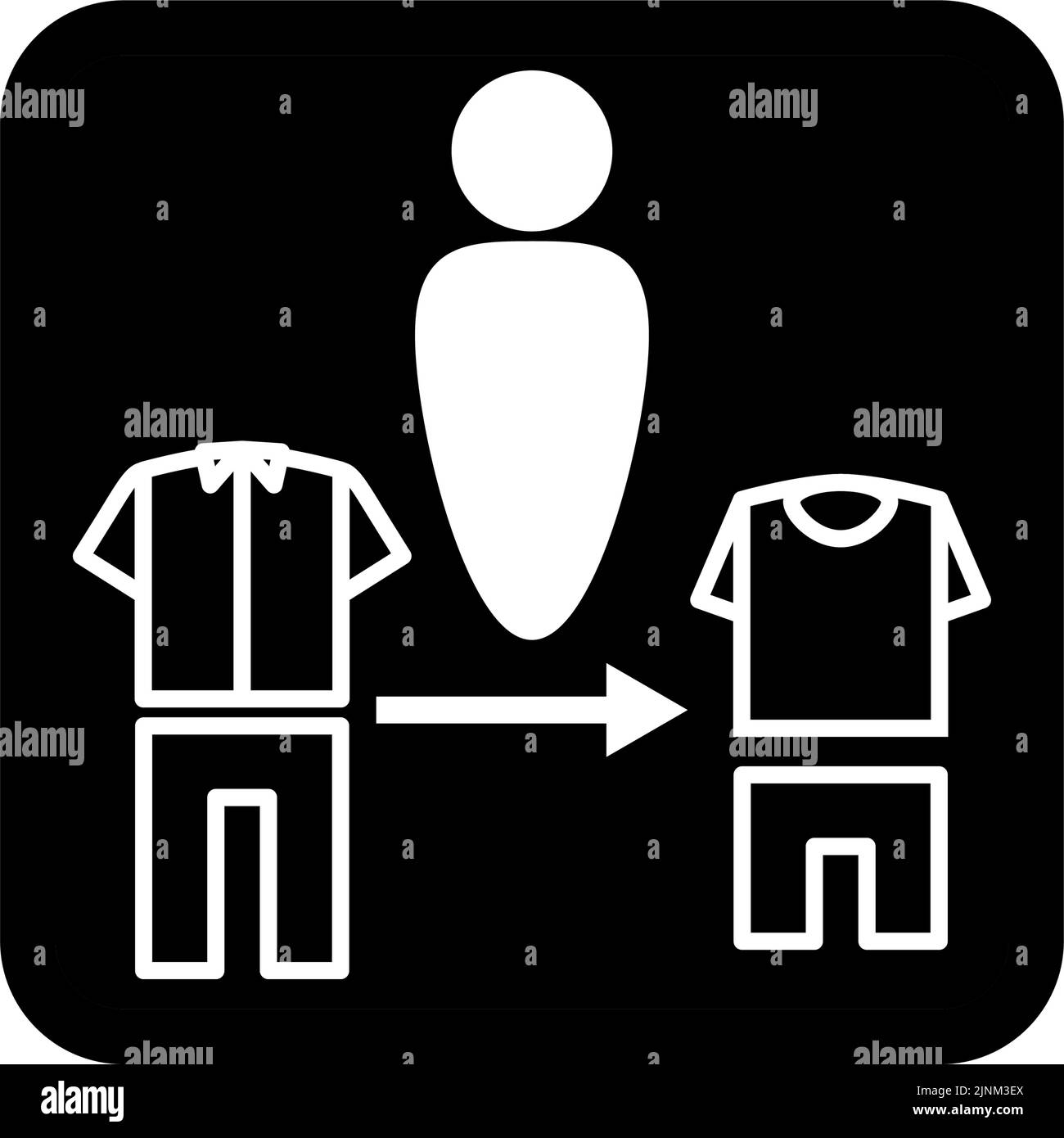 Simple icon illustration of changing clothes Stock Vector Image & Art ...