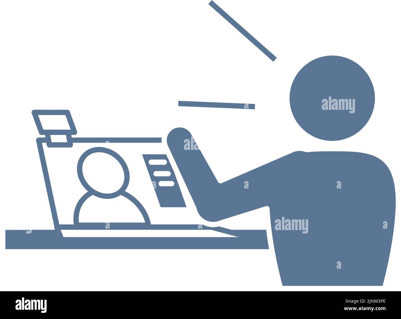 Icon that recommends online meetings Stock Vector Image & Art - Alamy