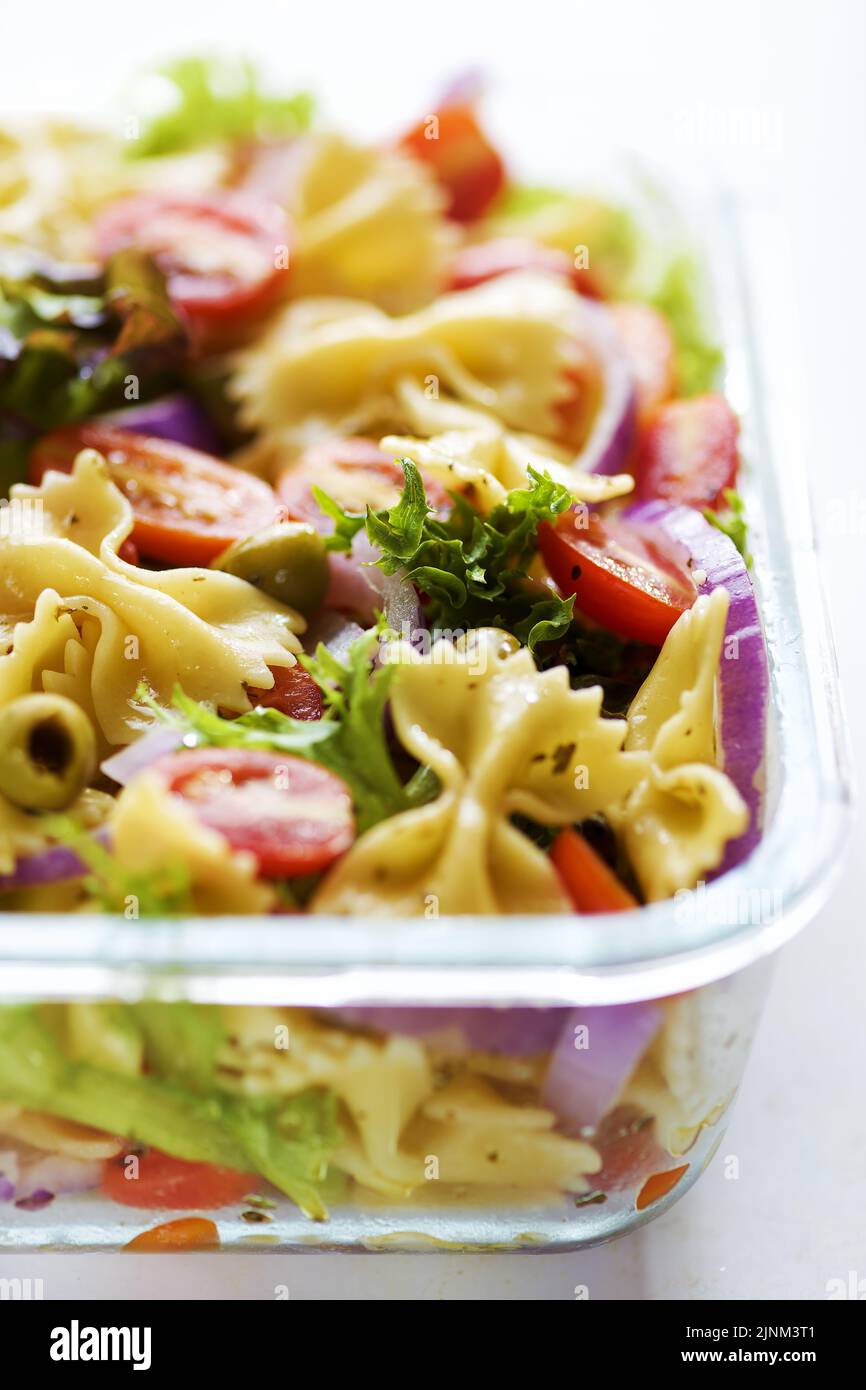 salad, pasta, farfalle, lunch, low fat, salads, noddles, pastas ...