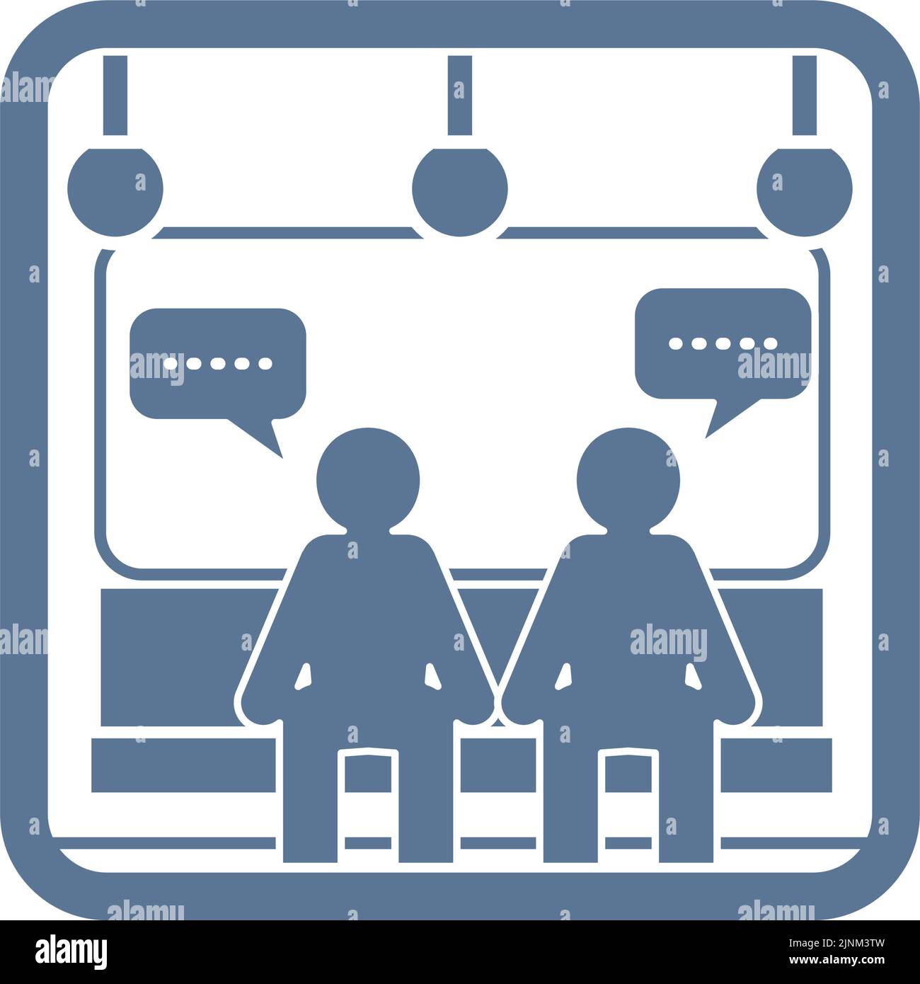 Icon recommending that you refrain from talking on the train Stock ...