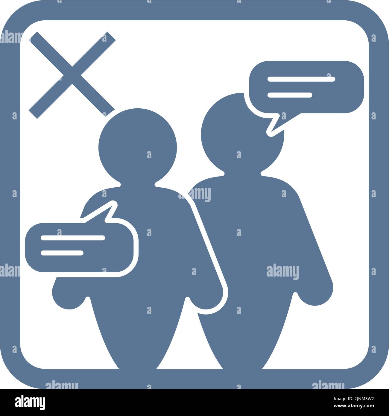 Icon illustration that does not recommend close contact Stock Vector ...