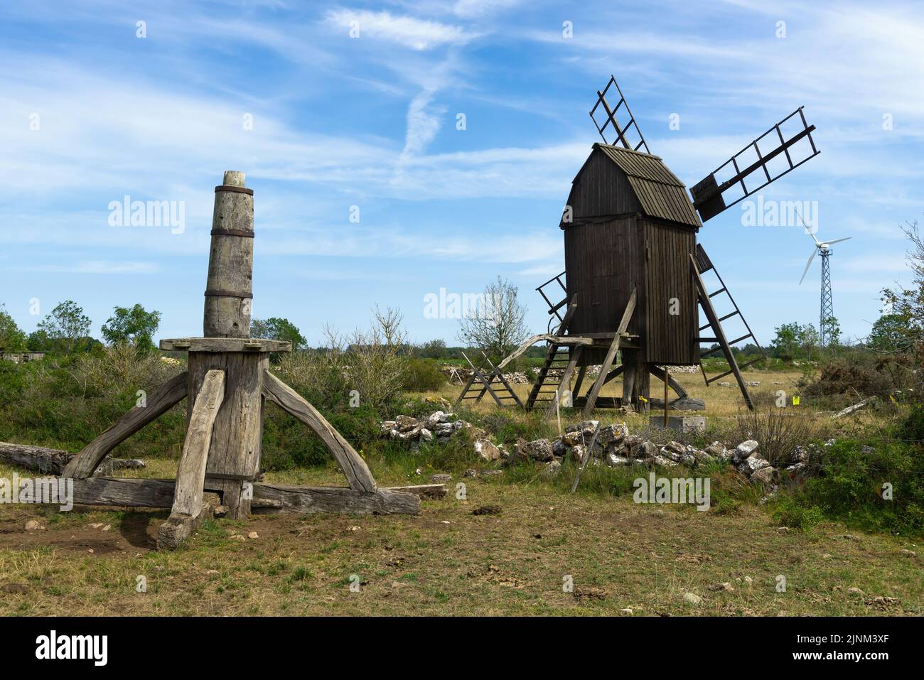 historical engineering, windmill, windmills Stock Photo - Alamy
