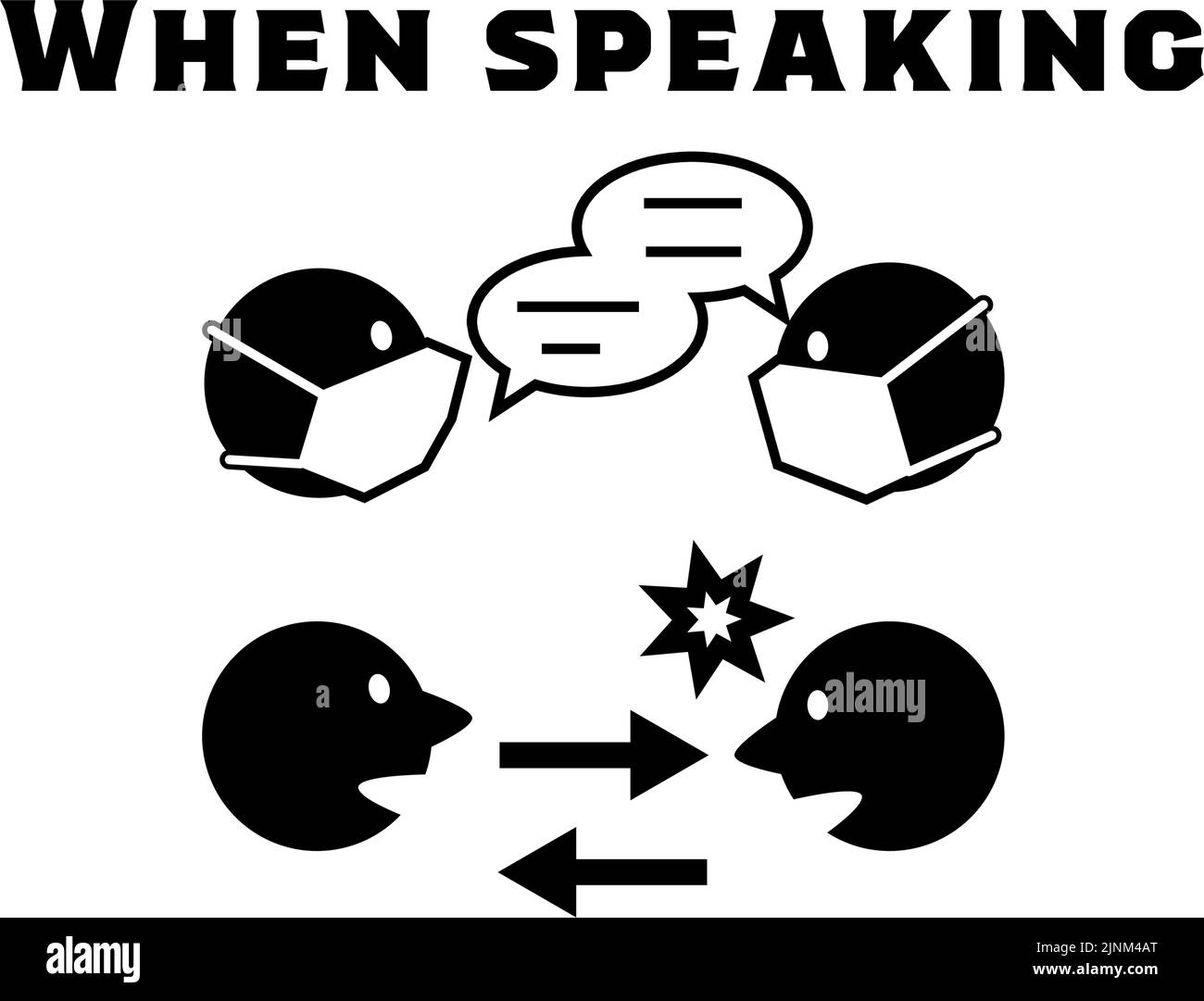 Icon illustration showing points to note when talking Stock Vector ...