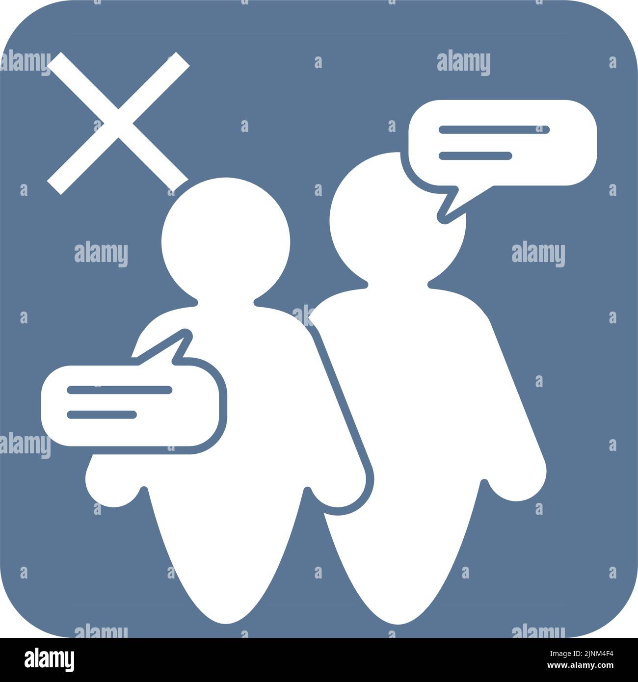 Icon illustration that does not recommend close contact Stock Vector ...