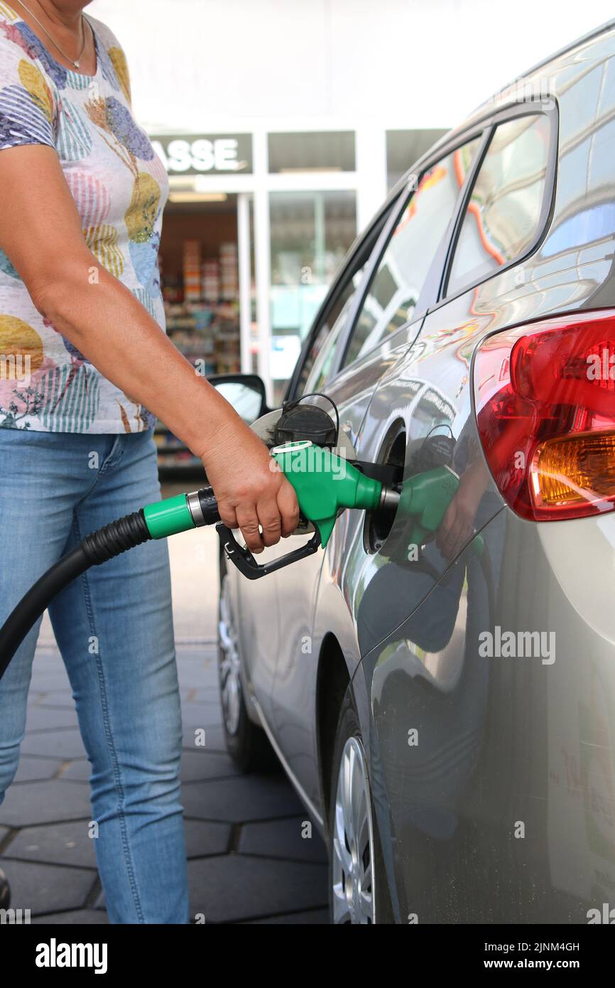 gas station, refueling, gas stations Stock Photo - Alamy