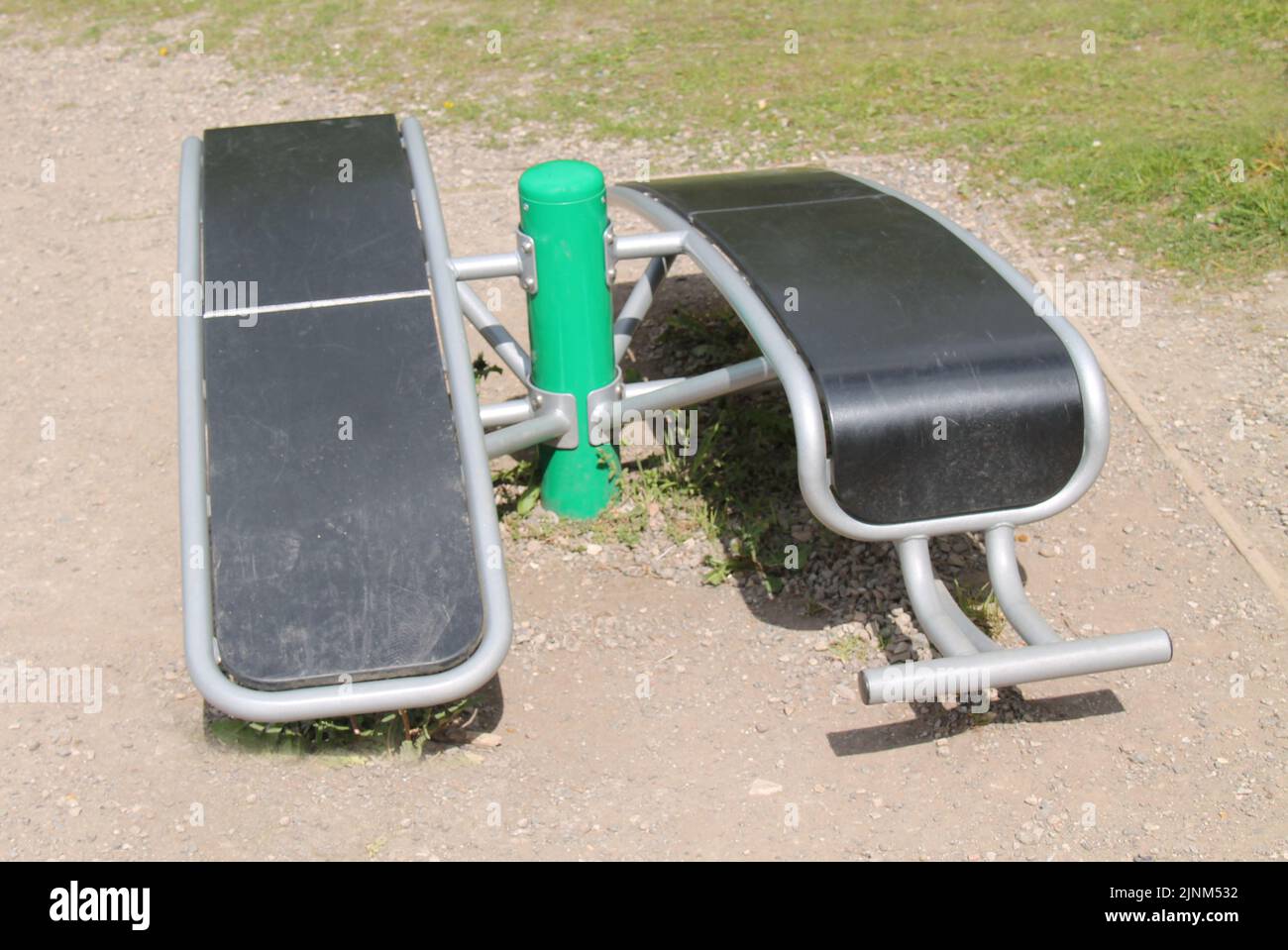 Outdoor Gym Fitness Sit Up Bench Equipment Stock Photo - Alamy