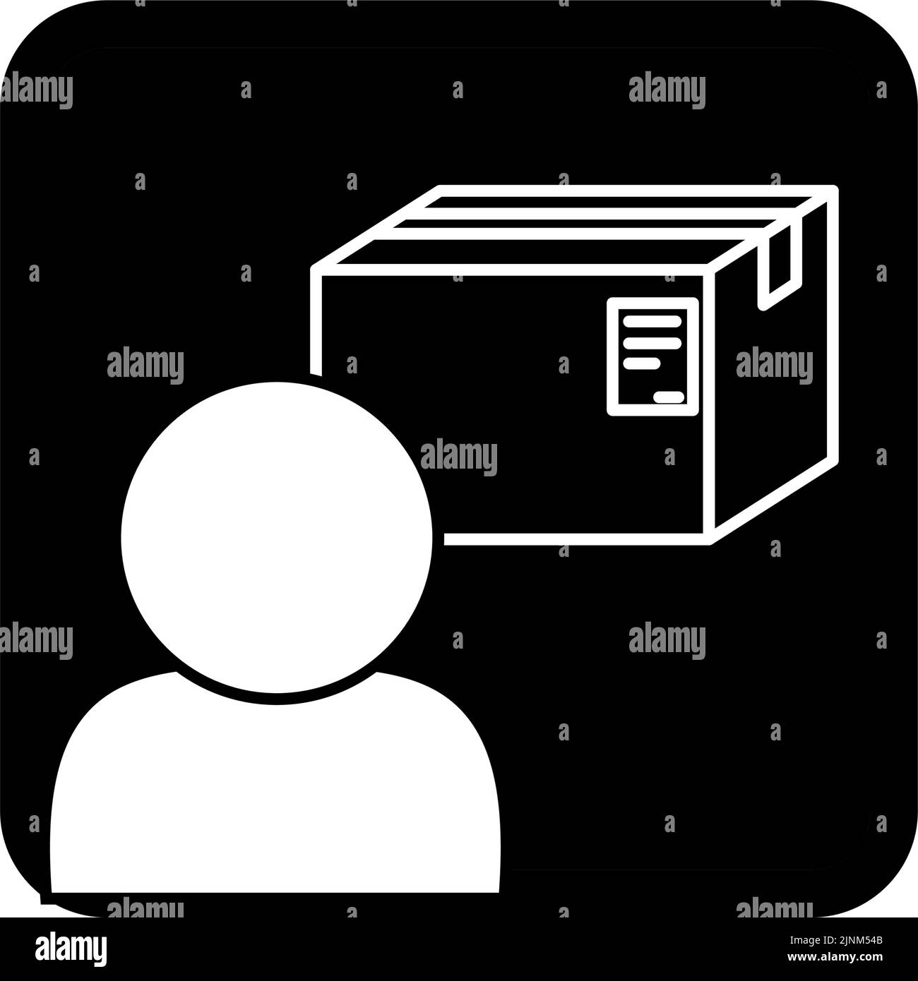 Icon illustration of delivery of goods Stock Vector Image & Art - Alamy