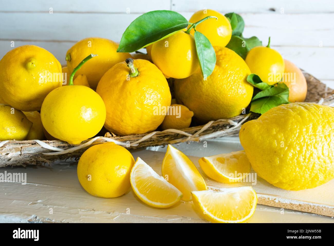 lemon column, lemons, lemon columns Stock Photo - Alamy