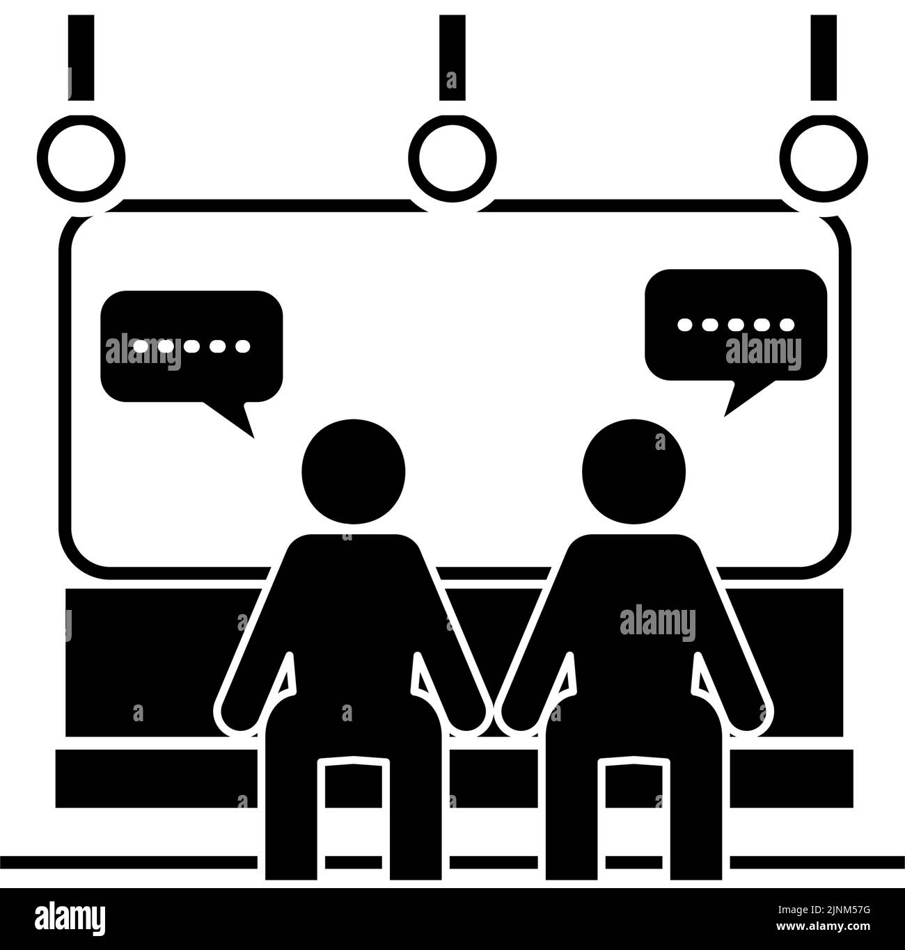 Two business people on train Stock Vector Images - Alamy