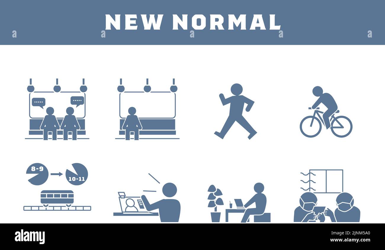 Set of corona measures icons for trains and labor Stock Vector Image ...