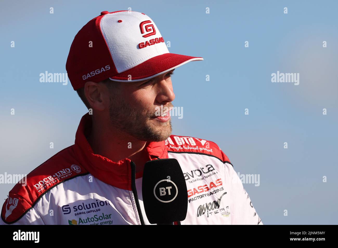 Motorcycle racer Jake Dixon, during the British MotoGP at Silverstone ...