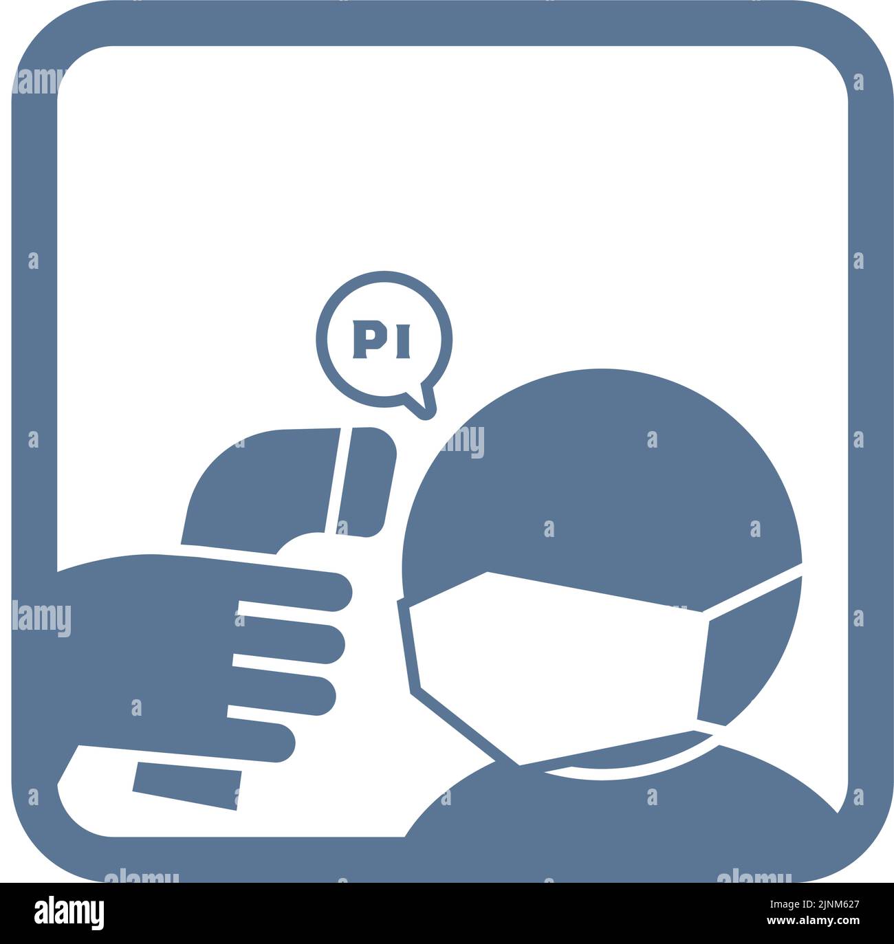 Blue medical mask fever thermometer Stock Vector Images - Alamy