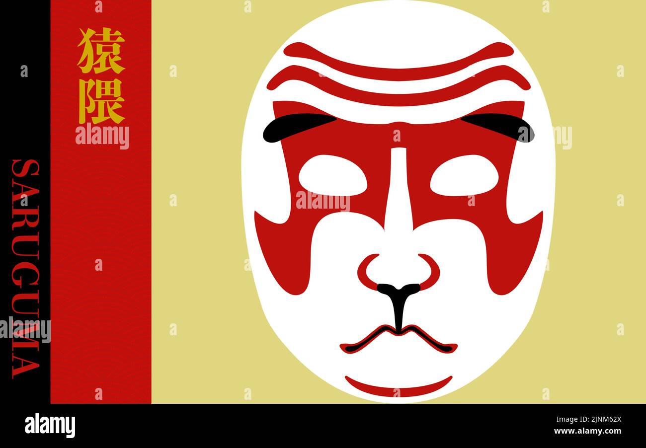 Kumatori of Kabuki, Saruguma - Translation: Monkey face, the type name ...