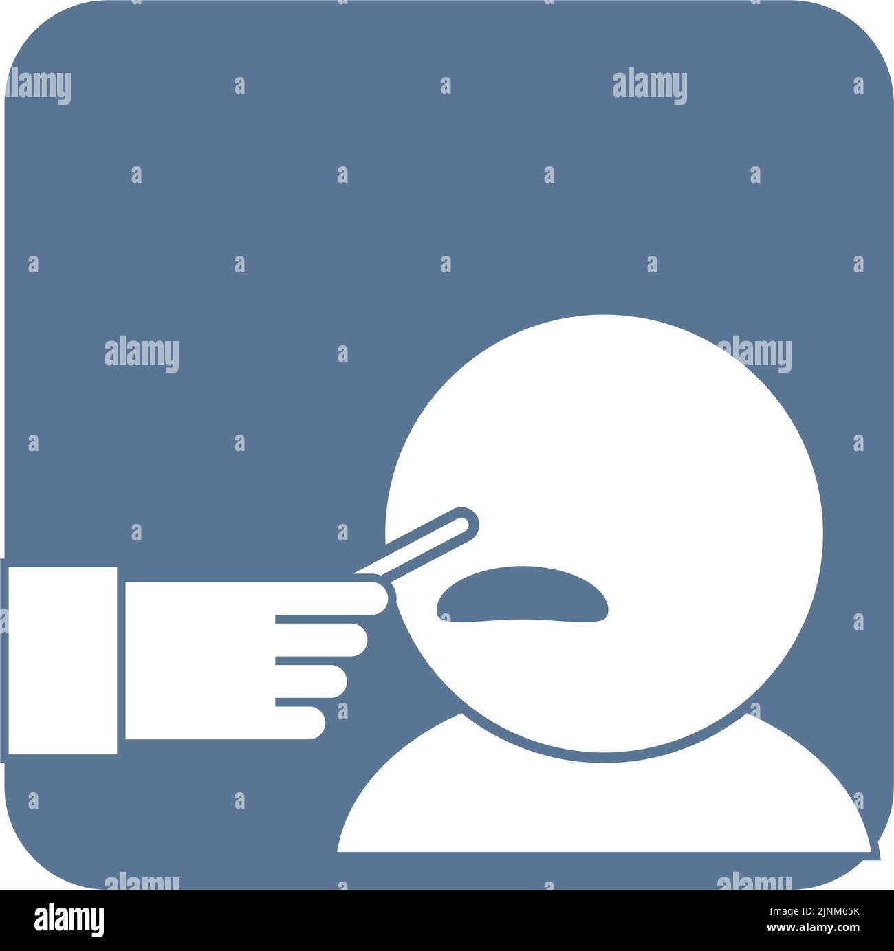 Illustration of collecting mucous membrane of nose by PCR test Stock ...