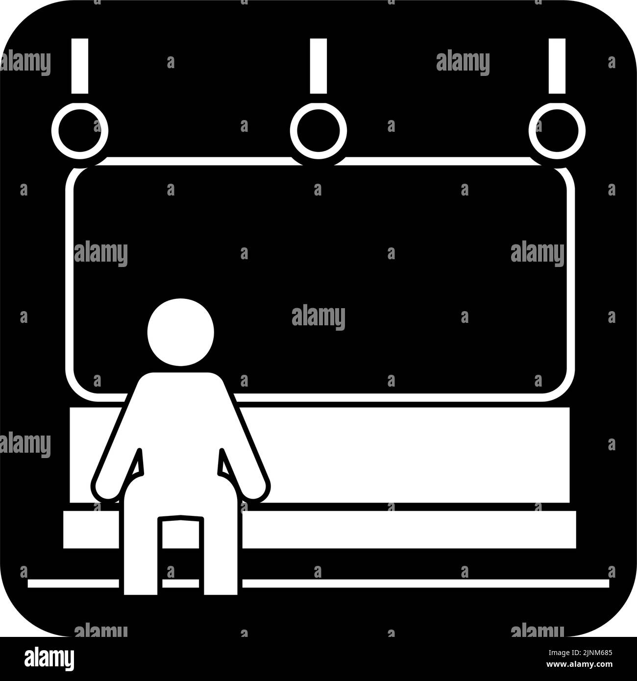 Icon that recommends avoiding congestion when traveling by train Stock ...