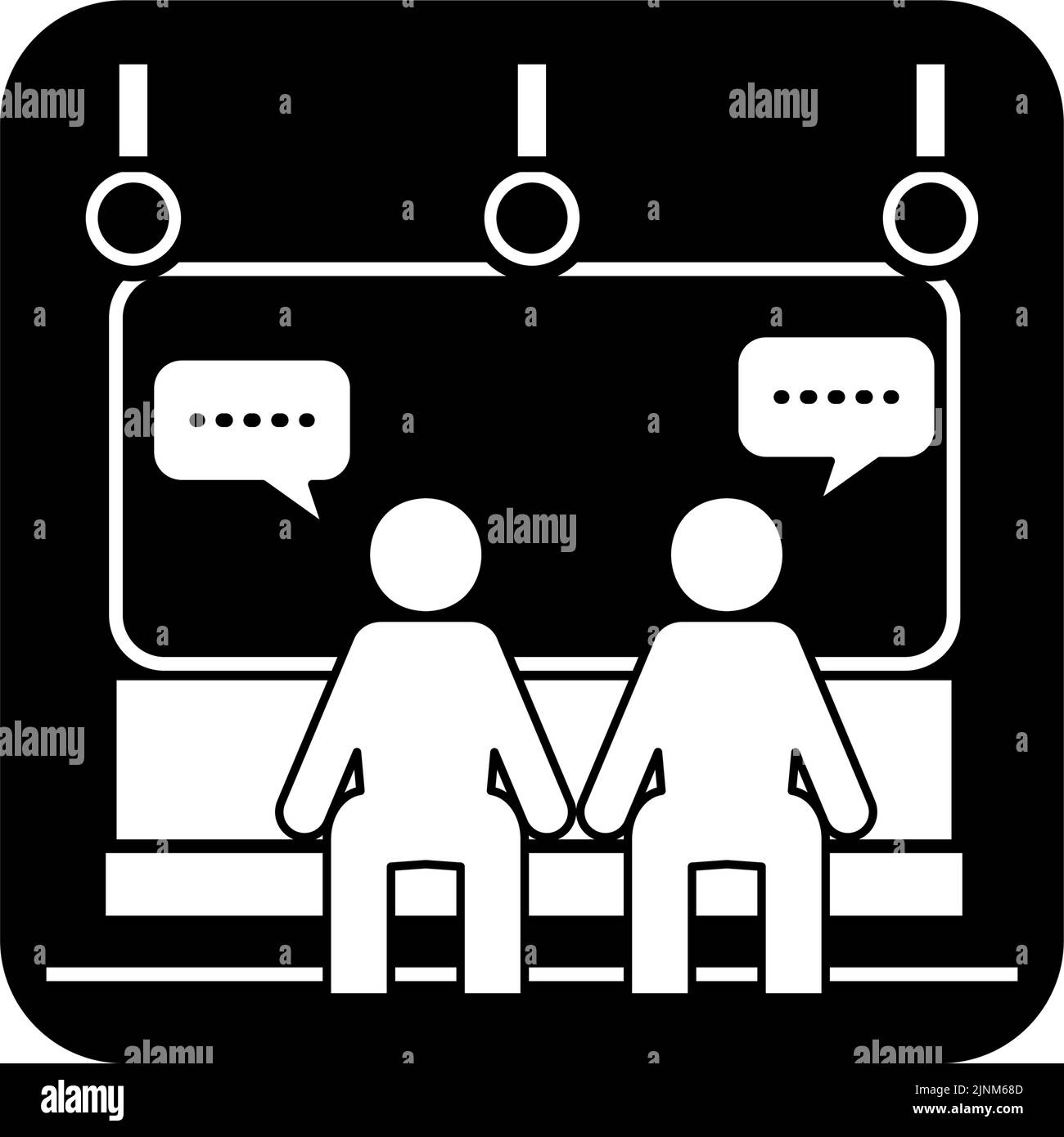 Icon recommending that you refrain from talking on the train Stock ...