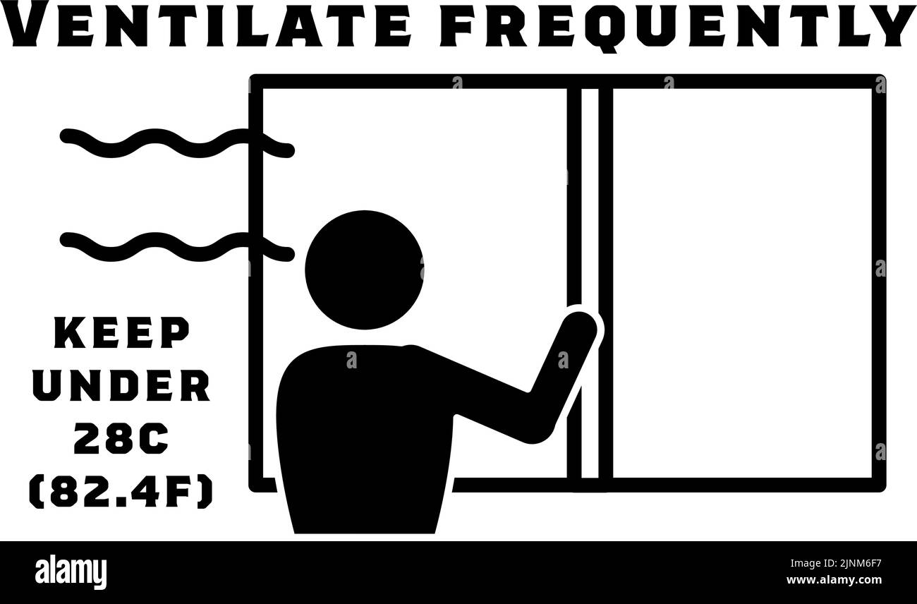Illustration of opening windows for ventilation Stock Vector Image ...