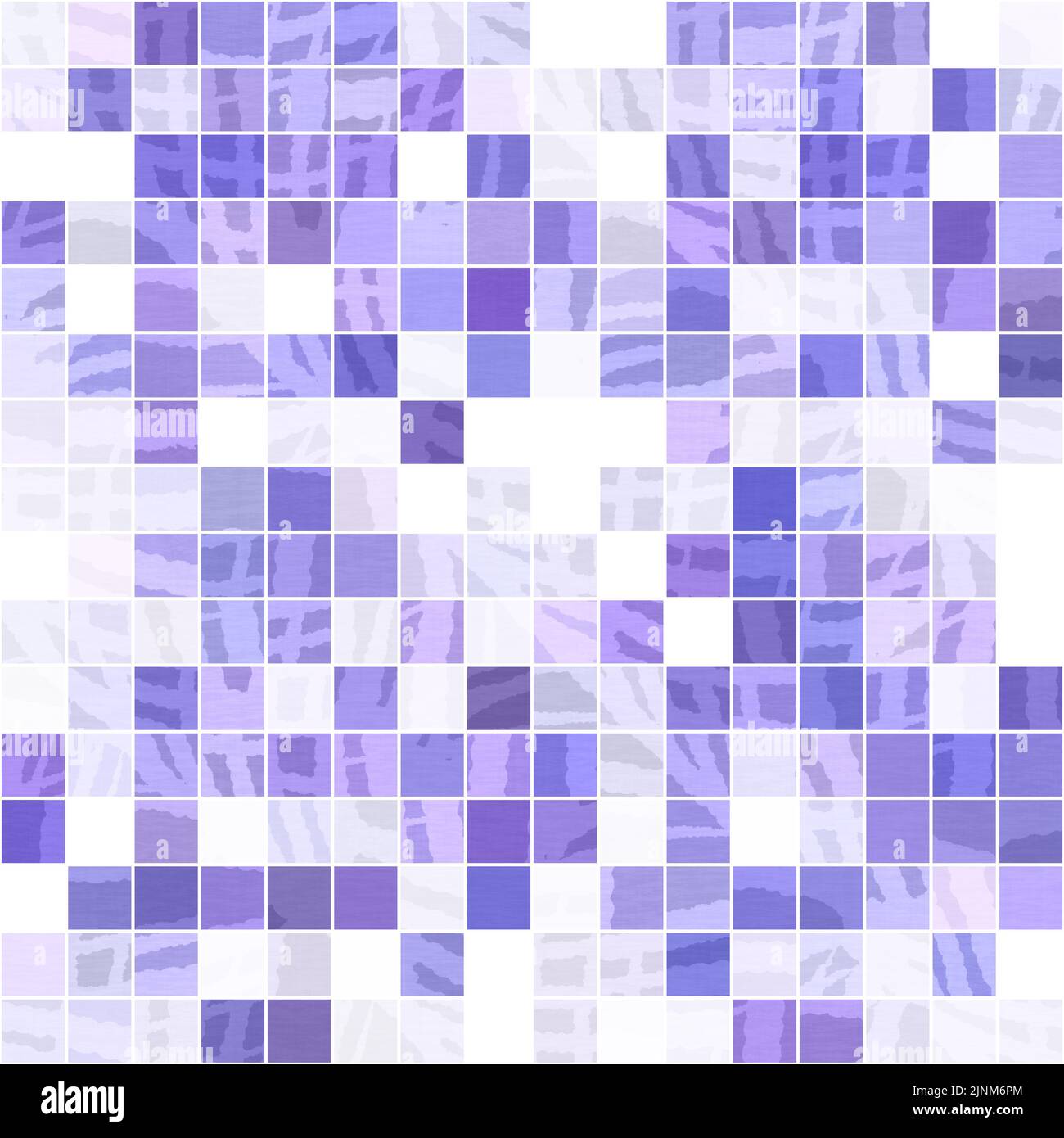 Tiny purple geometric mosaic pixel grid seamless pattern. Modern square ...