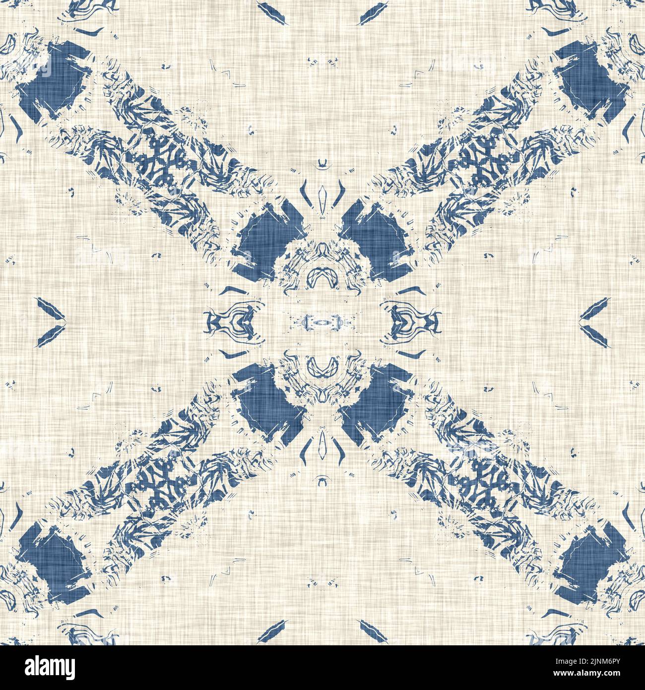 French blue quilt printed fabric pattern for shabby chic home decor ...