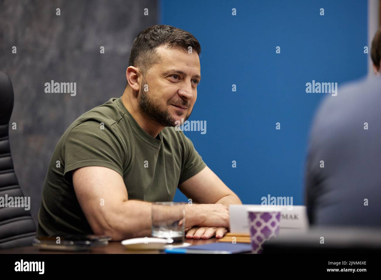 Kyiv, Ukraine. 12th Aug, 2022. Ukrainian President Volodymyr Zelenskyy ...