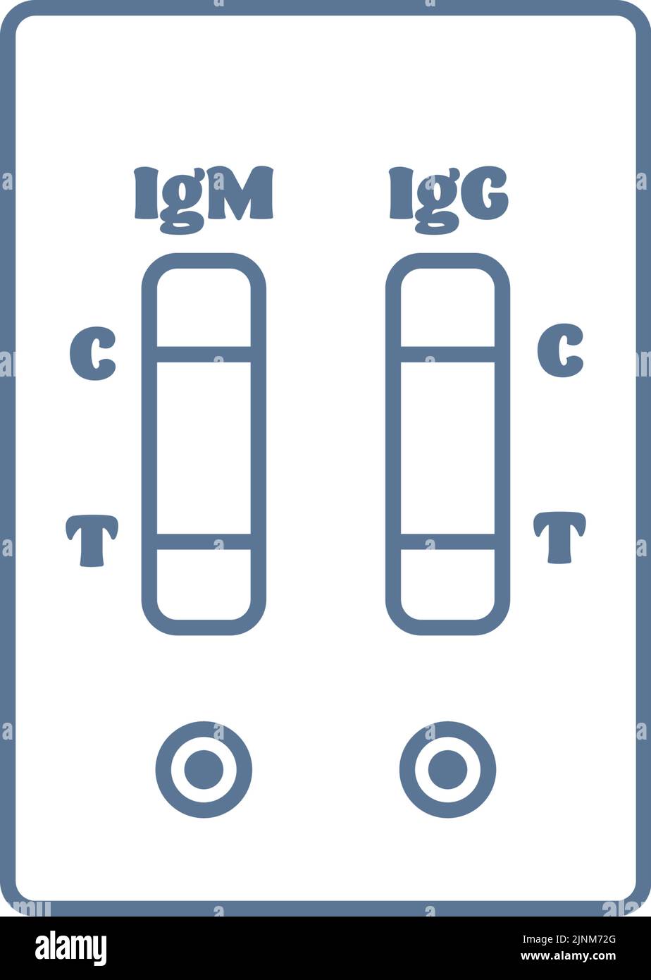 Illustration showing positive result by antibody test Stock Vector ...