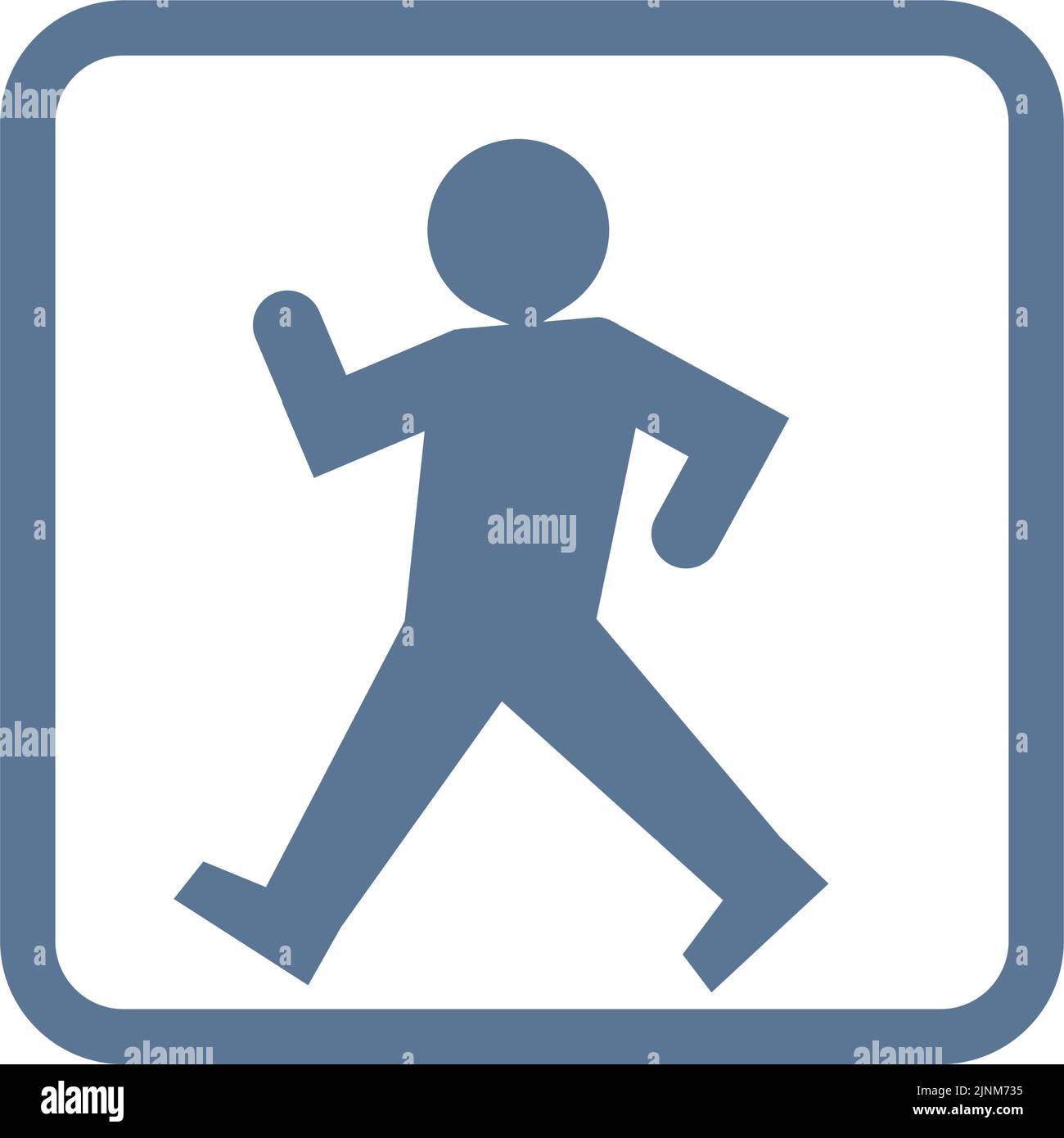 Walking blue one person Stock Vector Images - Alamy