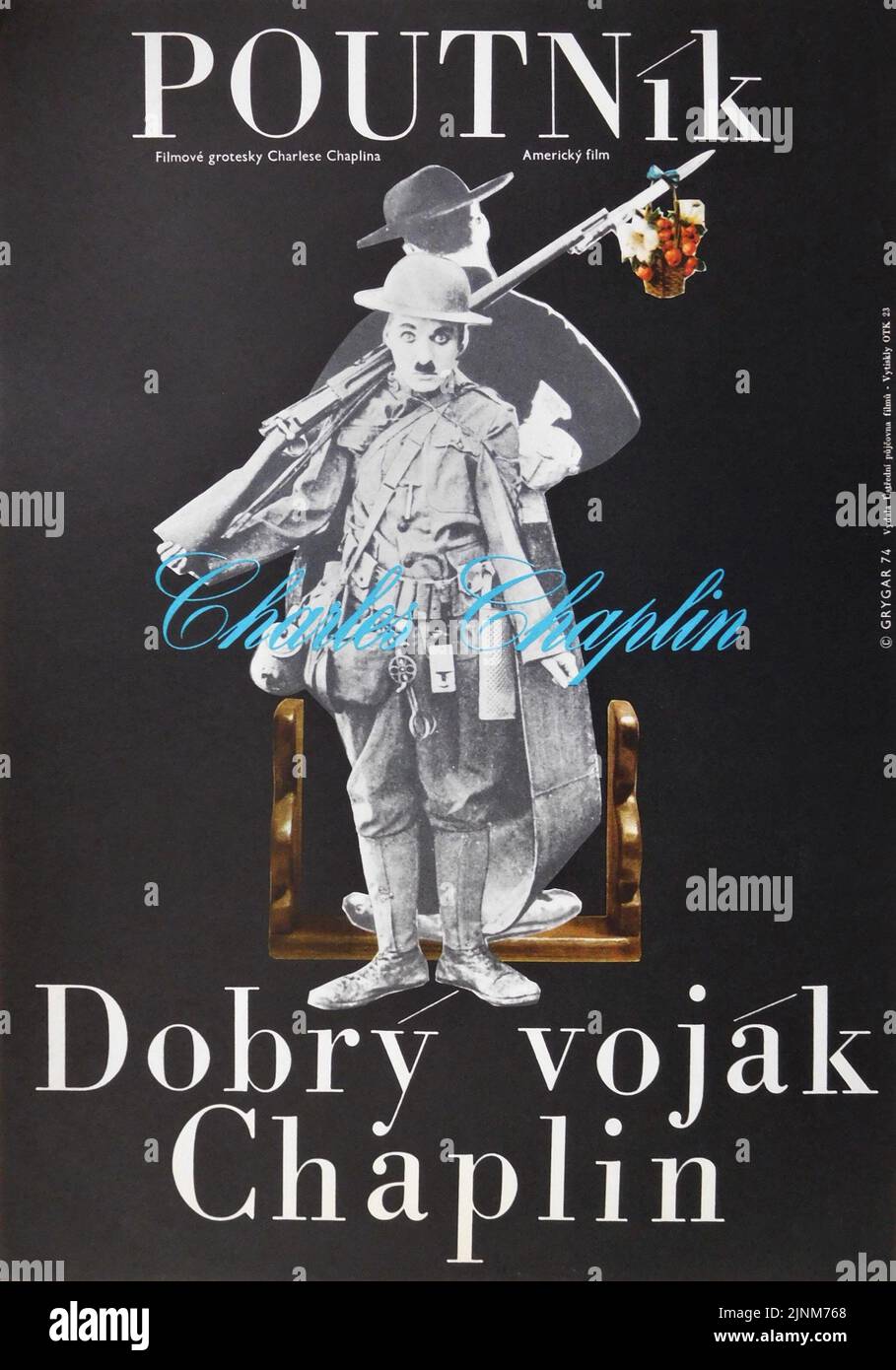 Czech Re-Release Poster for CHARLIE CHAPLIN in THE PILGRIM 1923 and ...