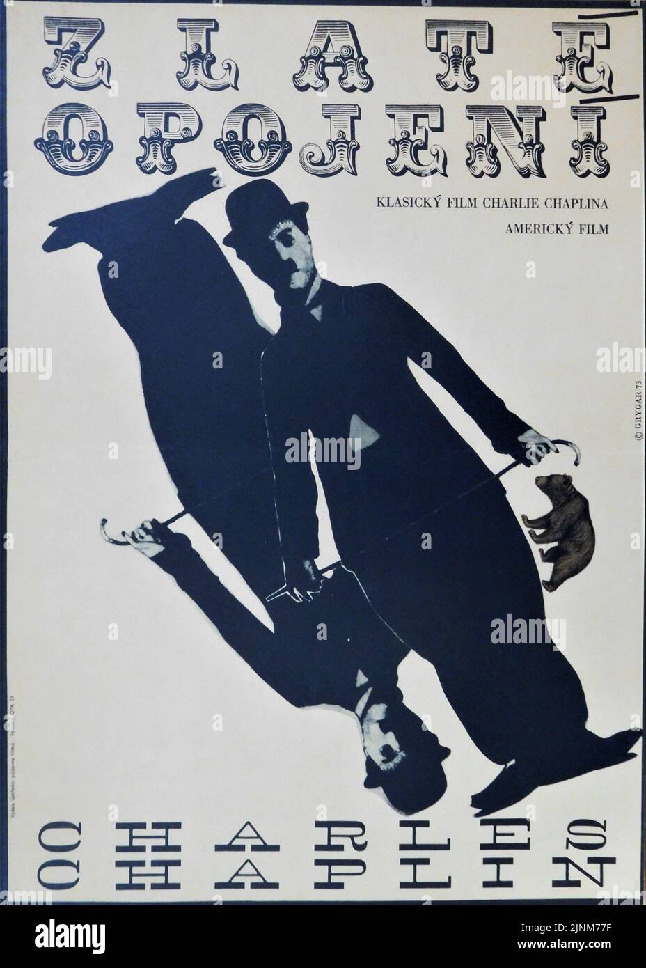 Czech 1973 Re-Release Poster for CHARLIE CHAPLIN in THE GOLD RUSH 1925 ...