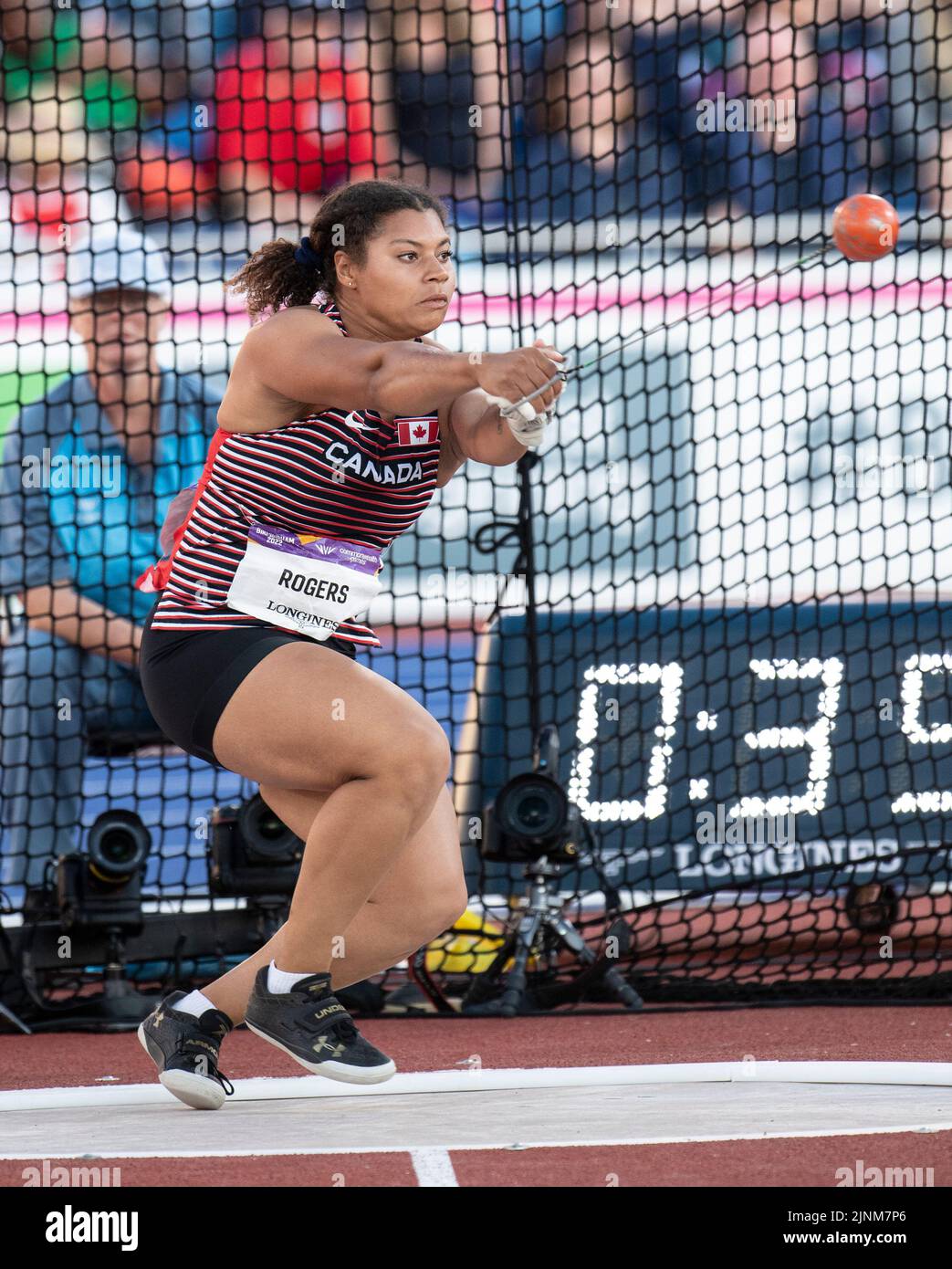 Camryn Rogers of Canada competing in the women’s hammer final at the ...