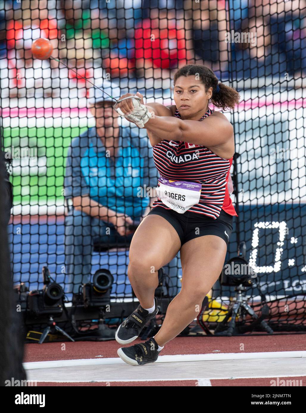Camryn Rogers of Canada competing in the women’s hammer final at the ...