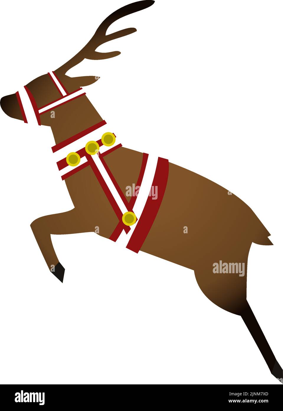 Merry christmas jumping deer Stock Vector Images - Alamy