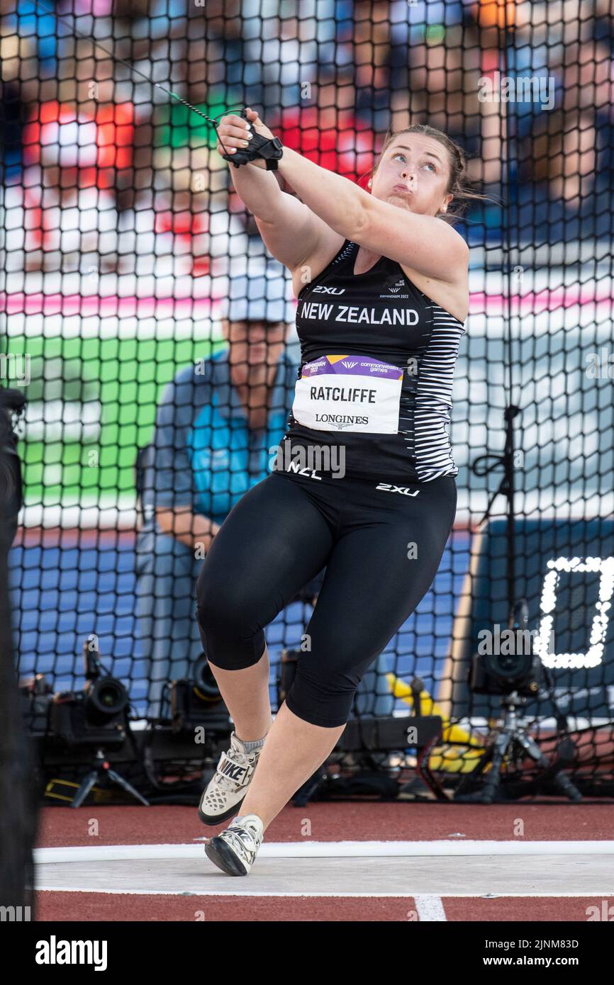 Julia Ratcliffe of New Zealand competing in the women’s hammer final at ...