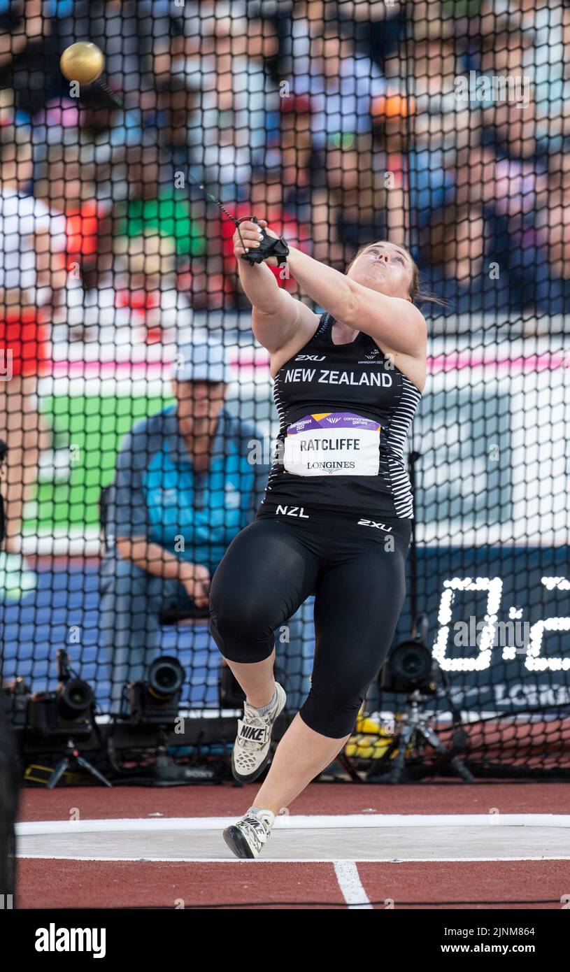 Julia Ratcliffe of New Zealand competing in the women’s hammer final at ...
