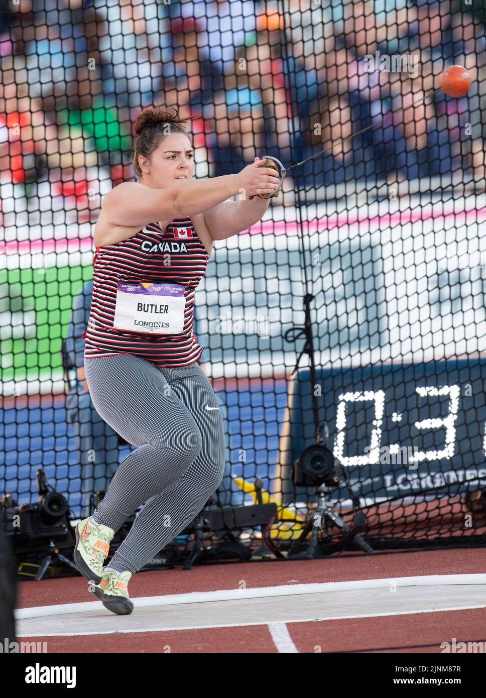 Kaila Butler of Canada competing in the women’s hammer final at the ...