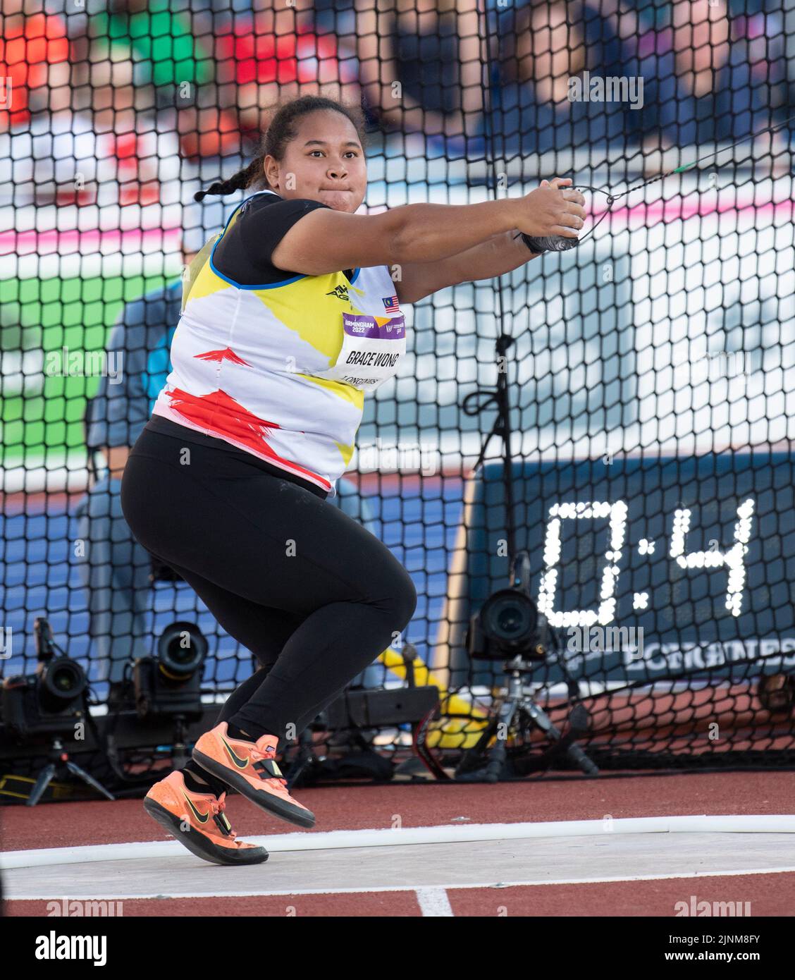 Xiu Mei Grace Wong of Malaysia competing in the women’s hammer final at ...