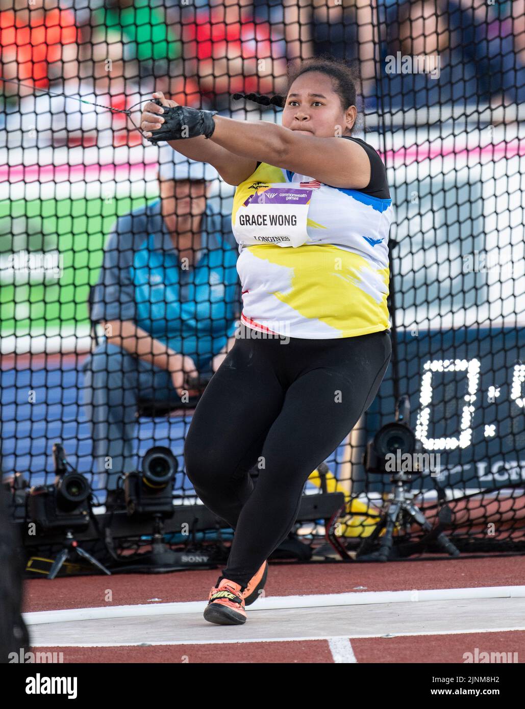 Xiu Mei Grace Wong of Malaysia competing in the women’s hammer final at ...