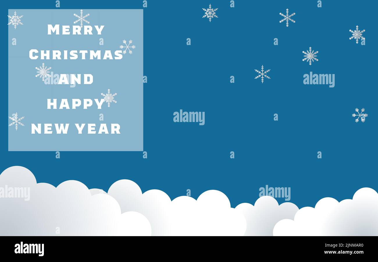 Christmas card snowflakes clouds Stock Vector Images - Alamy